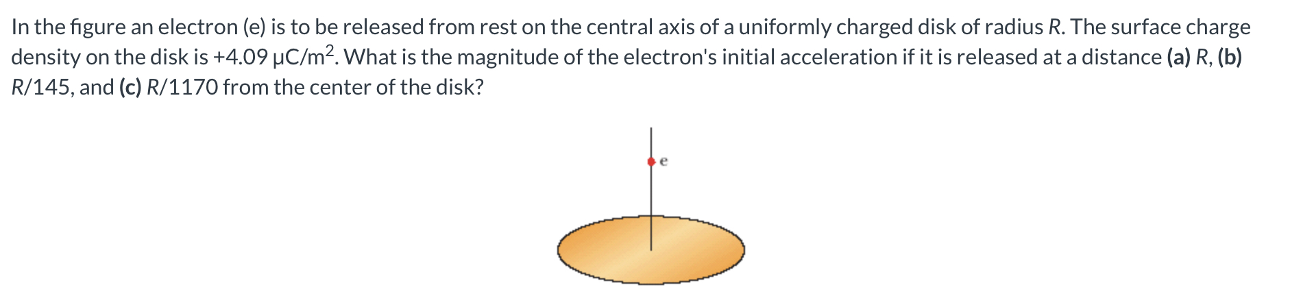 Solved In the figure an electron (e) is to be released from | Chegg.com