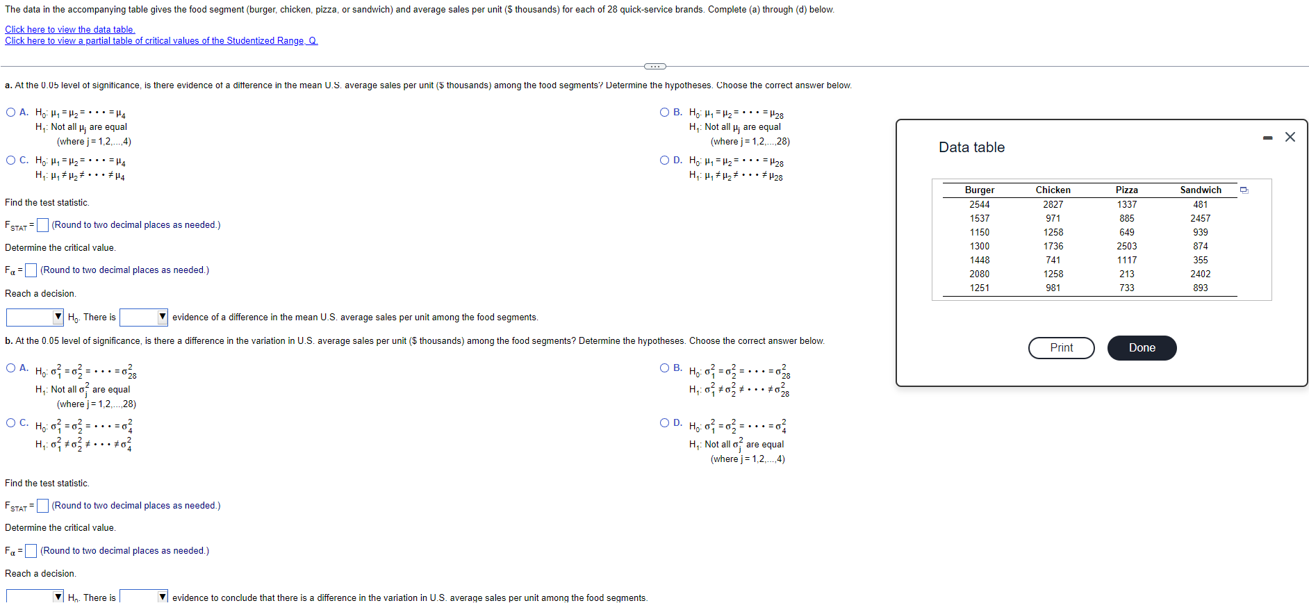 Solved Click here to view the data table. Click here to | Chegg.com