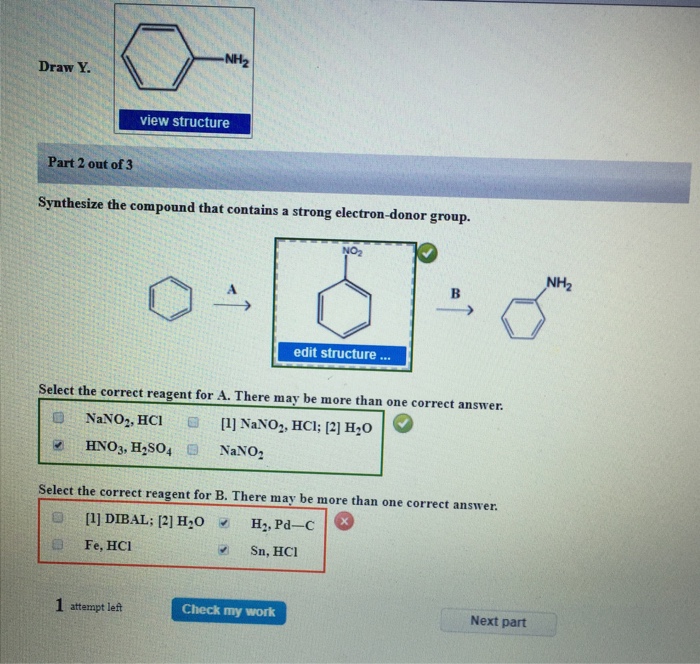 Solved Draw Y. view structure Part 2 out of 3 Synthesize the | Chegg.com