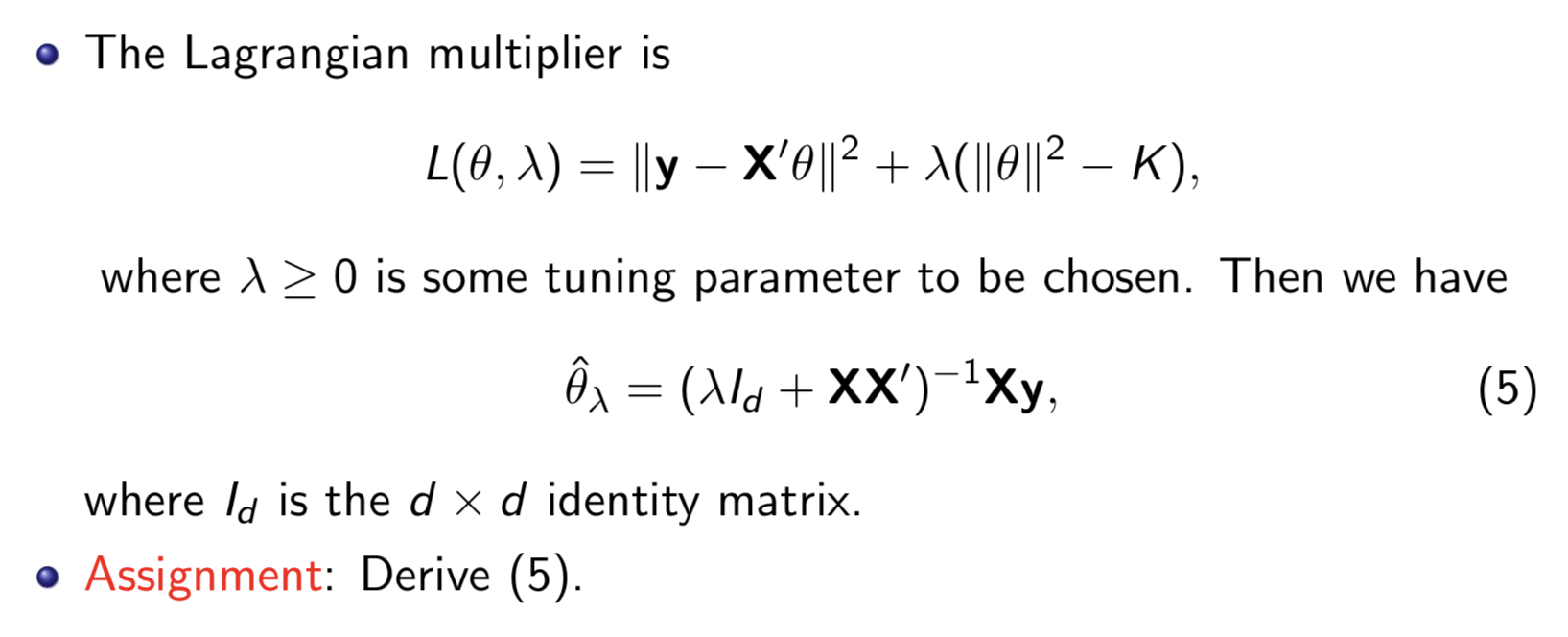 Solved - The Lagrangian multiplier is | Chegg.com