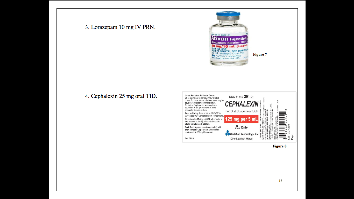 Solved 3. Lorazepam 10 mg IV PRN. BOC 0541-5002-01 Ativan | Chegg.com
