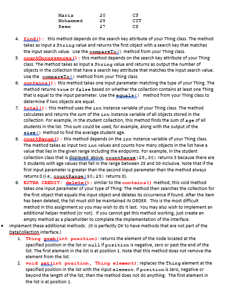 Objective Implement and manipulate an ORDERED LIST | Chegg.com
