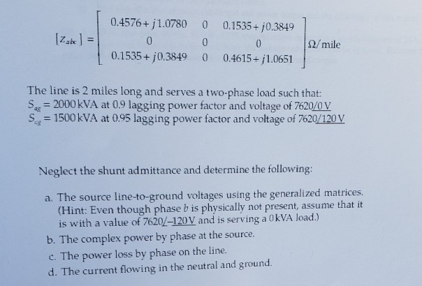 Solved 1. The configuration and conductors of a three-phase | Chegg.com
