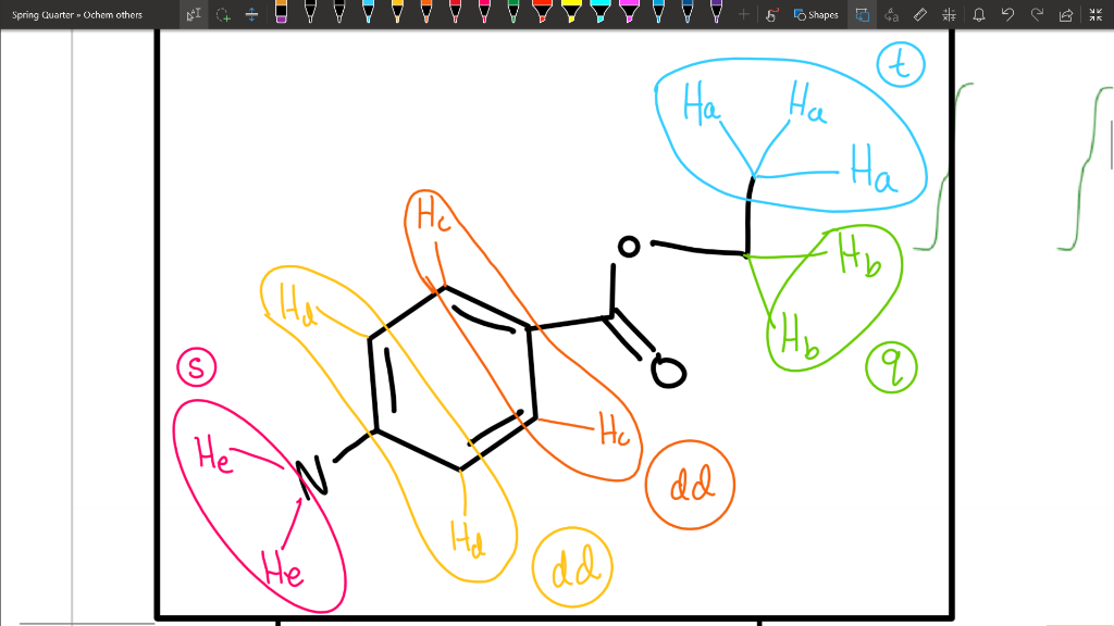 Solved I need help labeling the splitting patterns of | Chegg.com
