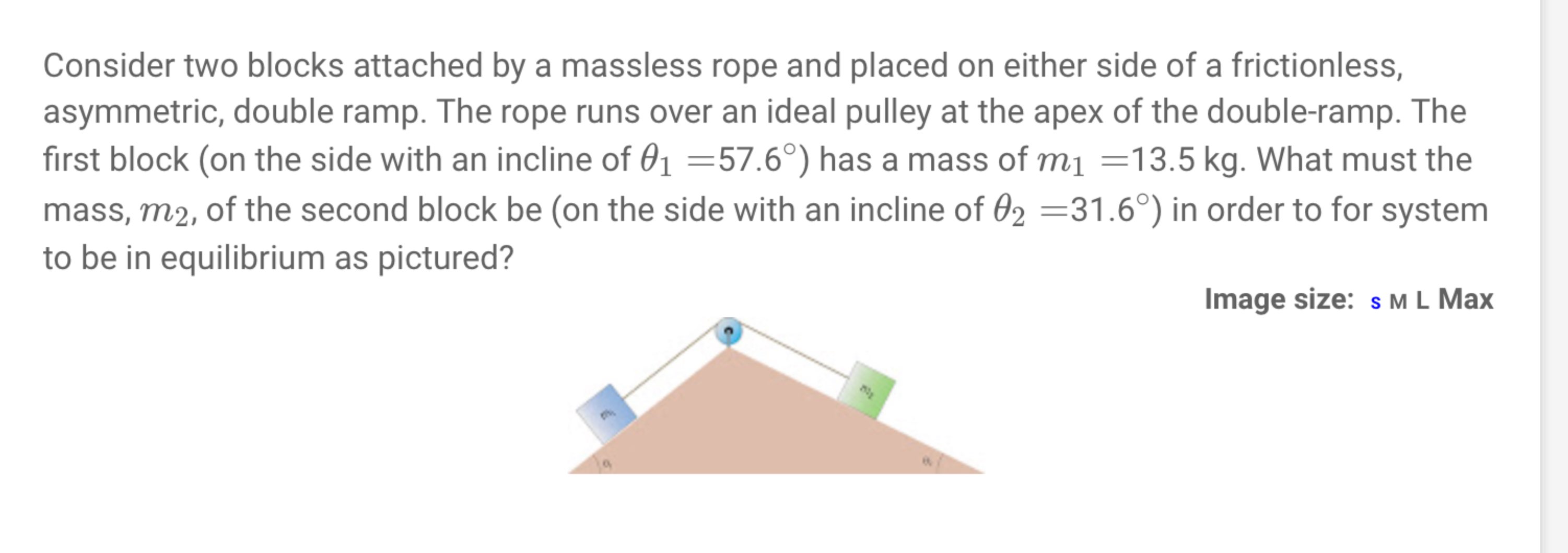 Solved Consider two blocks attached by a massless rope and | Chegg.com