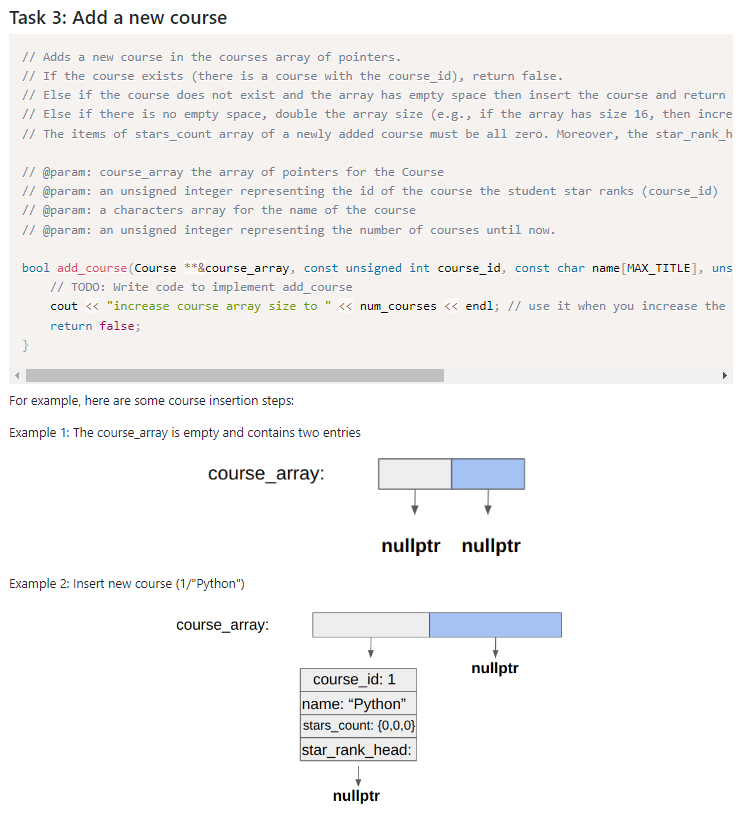 Solved Course *create_course(const unsigned int course_id, | Chegg.com