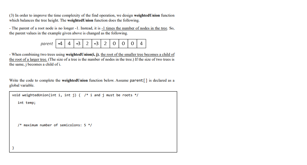 Solved 9. Disjoint Sets (1)-(2) 2pts (3) 6pts - Total 10 pts | Chegg.com