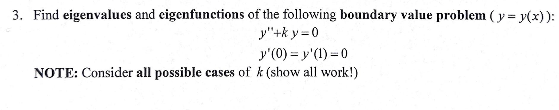 Solved 3 Find Eigenvalues And Eigenfunctions Of The 