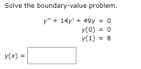 Solved Solve the boundary-value problem. | Chegg.com