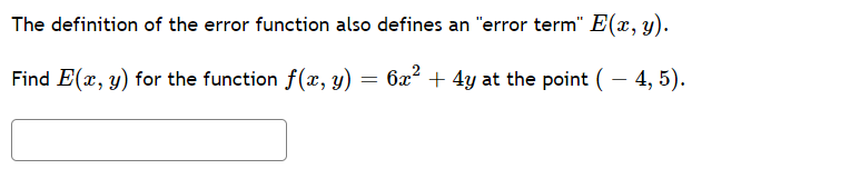 [Solved]: The definition of the error function also define