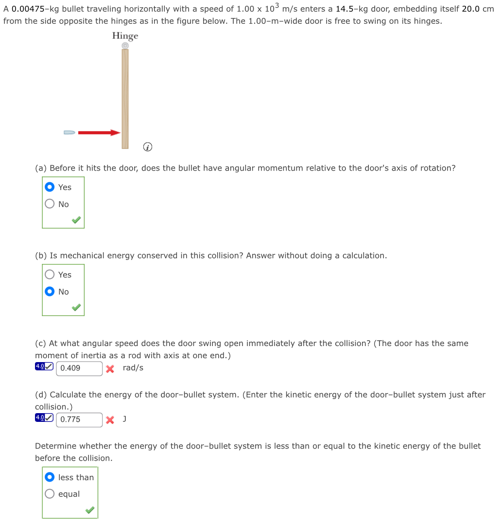Solved A \( 0.00475-\mathrm{kg} \) ﻿bullet traveling | Chegg.com