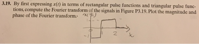 Solved 3.19. By first expressing x() in terms of rectangular | Chegg.com