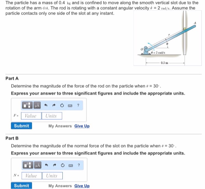 Solved The particle has a mass of 0.4 kg and is confined to | Chegg.com