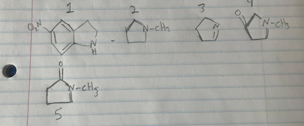 Solved Rank amines from most basic to least basic and | Chegg.com