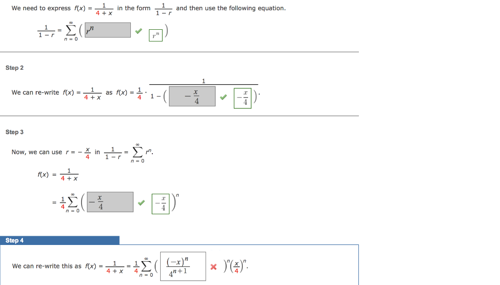 Solved We need to express f(x) = in the form and then use | Chegg.com