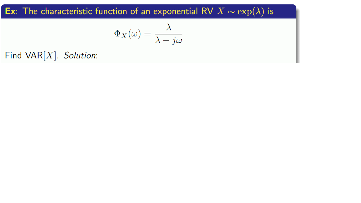 Solved Ex: The characteristic function of an exponential RV | Chegg.com