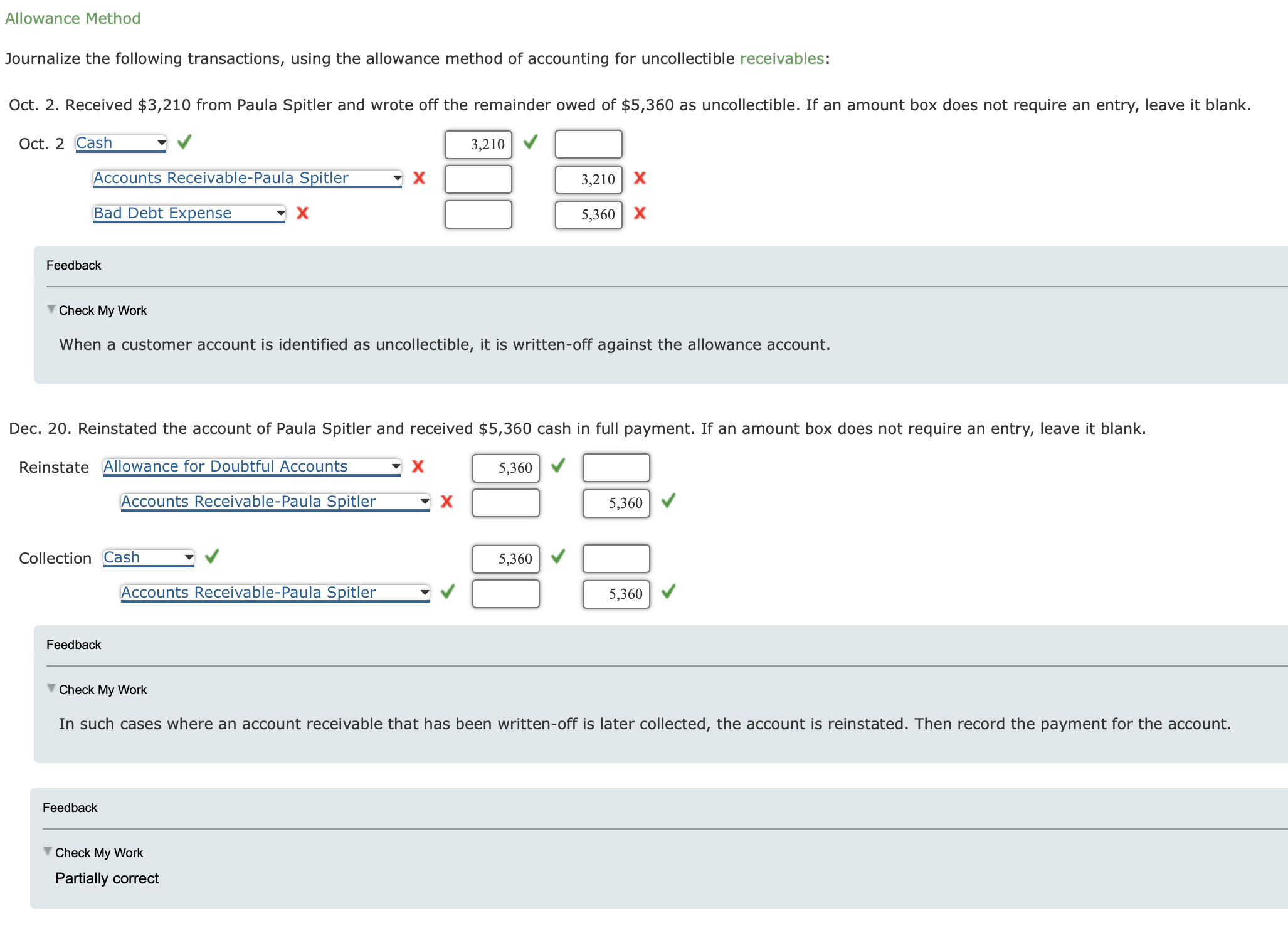 Solved Accounts Receivable Turnover and Days' Sales in | Chegg.com