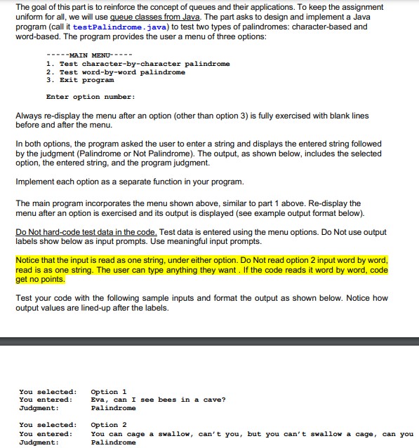 Solved The goal of this part is to reinforce the concept of | Chegg.com