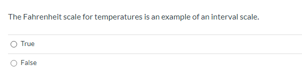 Solved The Fahrenheit scale for temperatures is an example | Chegg.com