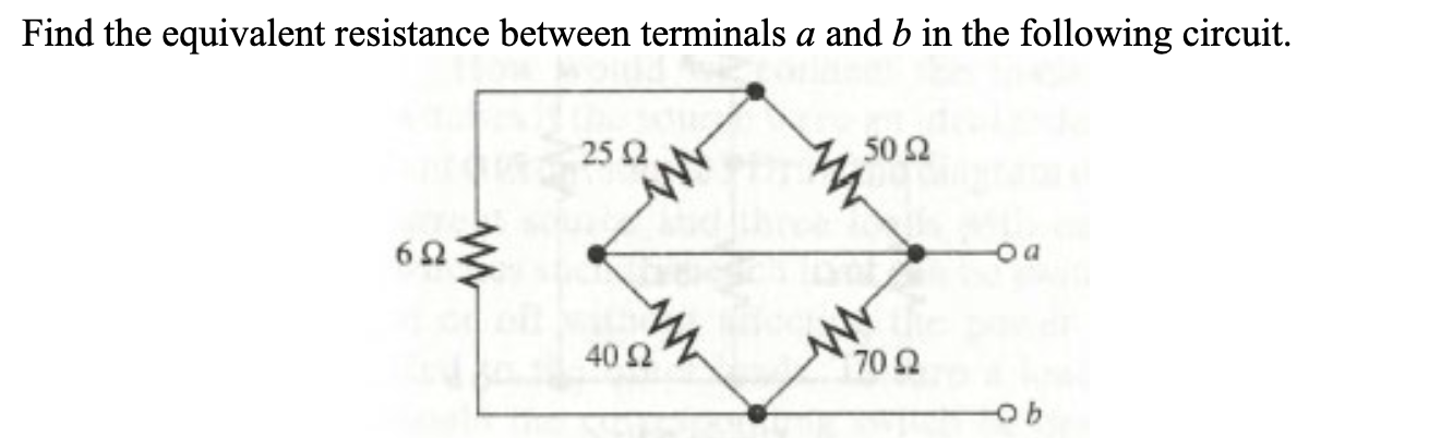 Solved Find the equivalent resistance between terminals a | Chegg.com