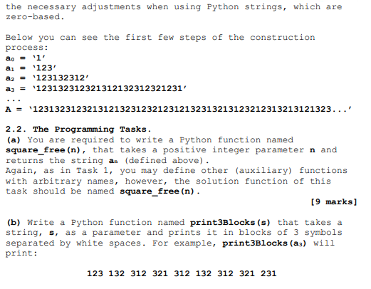Solved Task 1. Building Thue-Morse sequence. In this task | Chegg.com