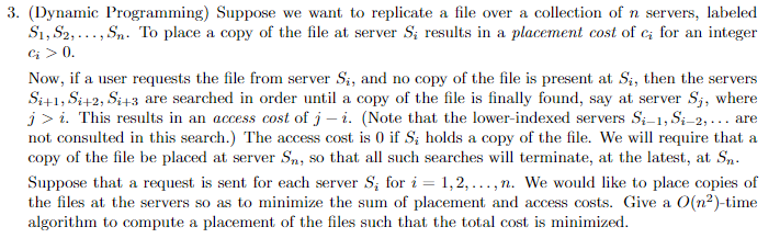 Solved Dynamic Programming Suppose We Want To Replicate A 