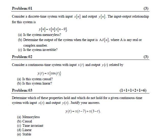 Solved Consider A Discrete Time System With Input X N And 4423