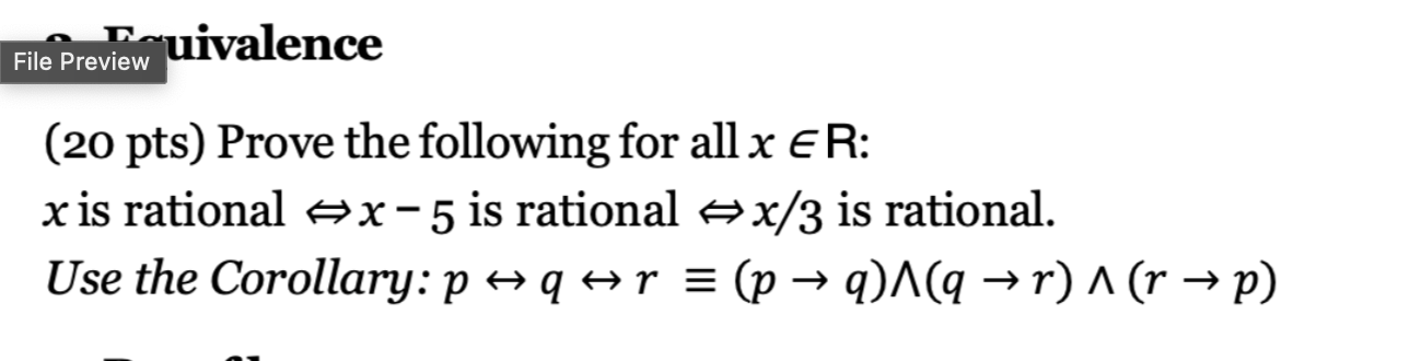 Solved (20 ﻿pts) ﻿Prove the following for all xinR :x ﻿is | Chegg.com