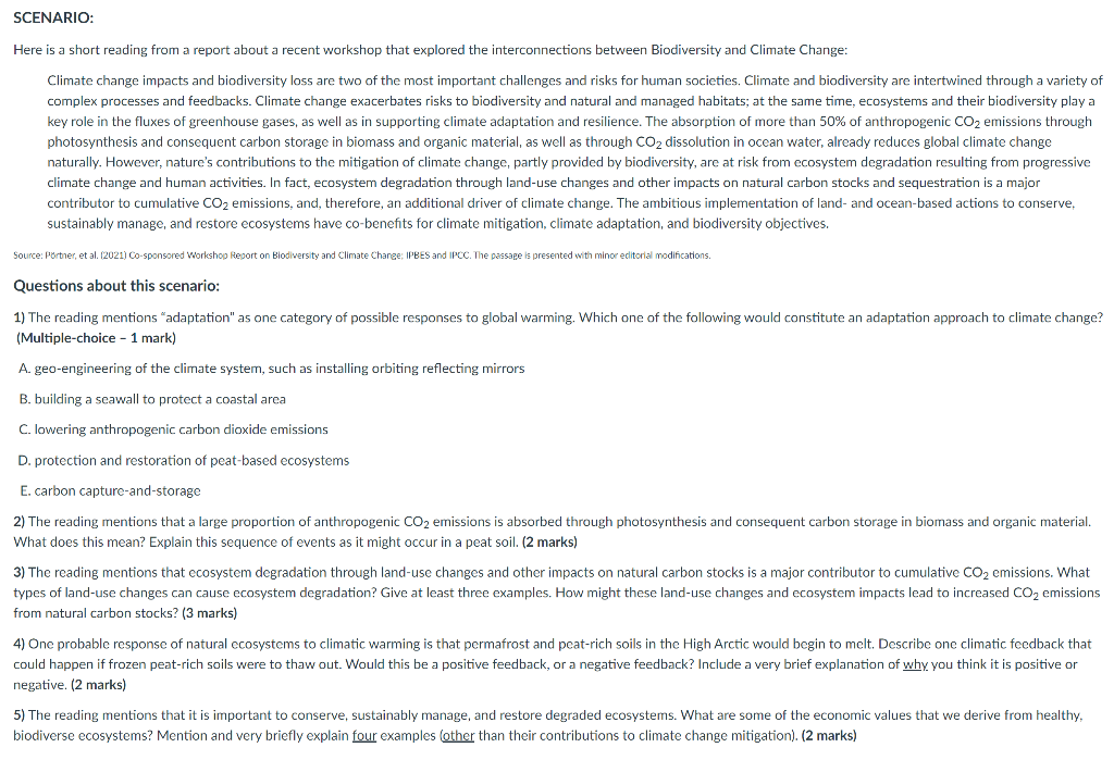 Solved SCENARIO: Here is a short reading from a report about | Chegg.com