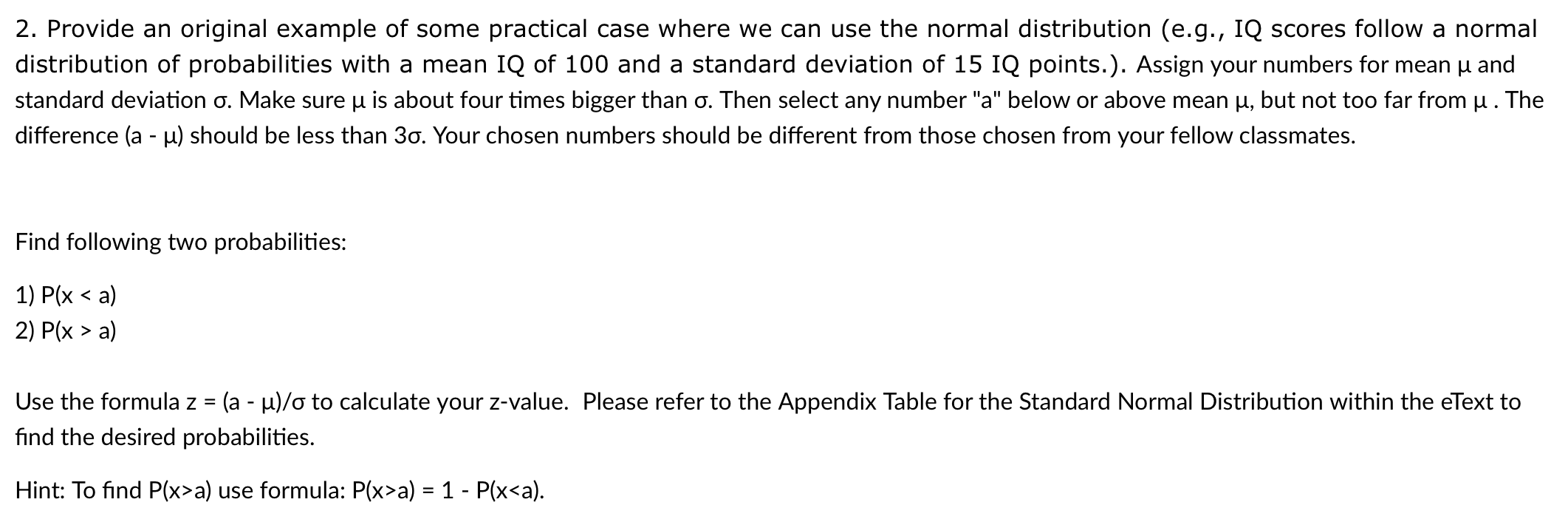 Solved 2. Provide an original example of some practical case | Chegg.com