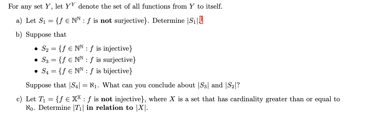Solved For any set Y , let Y Y denote the set of all | Chegg.com