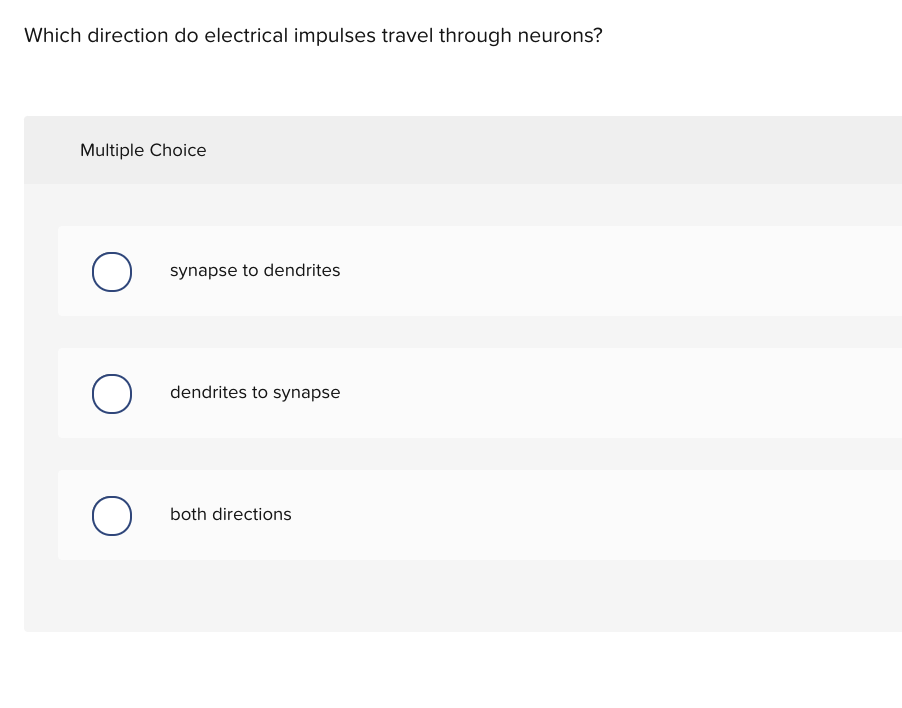 Solved Which direction do electrical impulses travel | Chegg.com