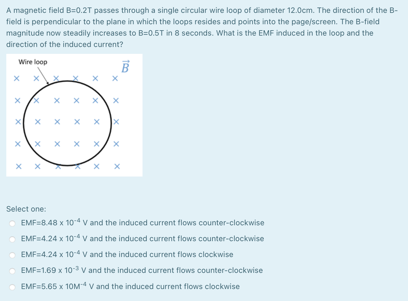 Solved A magnetic field B=0.27 passes through a single | Chegg.com