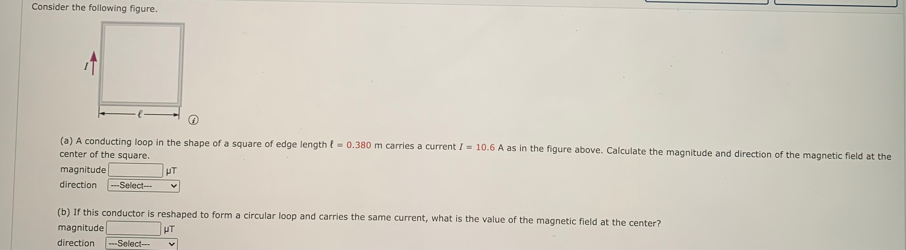 Solved Consider the following figure. center of the square. | Chegg.com