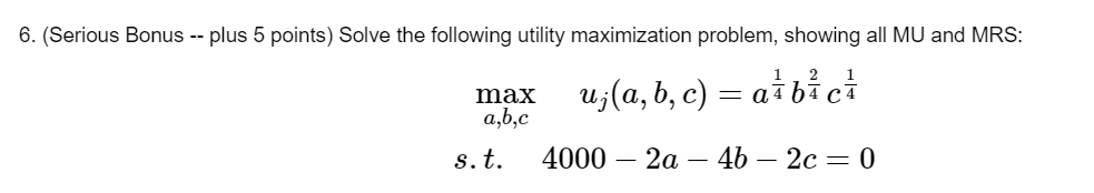 Solved 6. (Serious Bonus -- plus 5 points) Solve the | Chegg.com