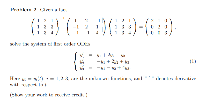Solved Problem 2. Given a fact | Chegg.com
