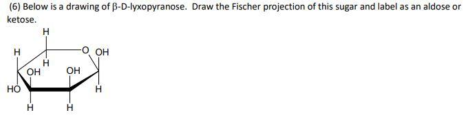 Solved For the drawing below, draw the fischer projection. | Chegg.com