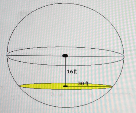 Solved Find the radius of the sphere. Find the area of the | Chegg.com