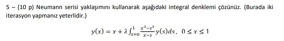 Solved Solve the following integral equation using the | Chegg.com