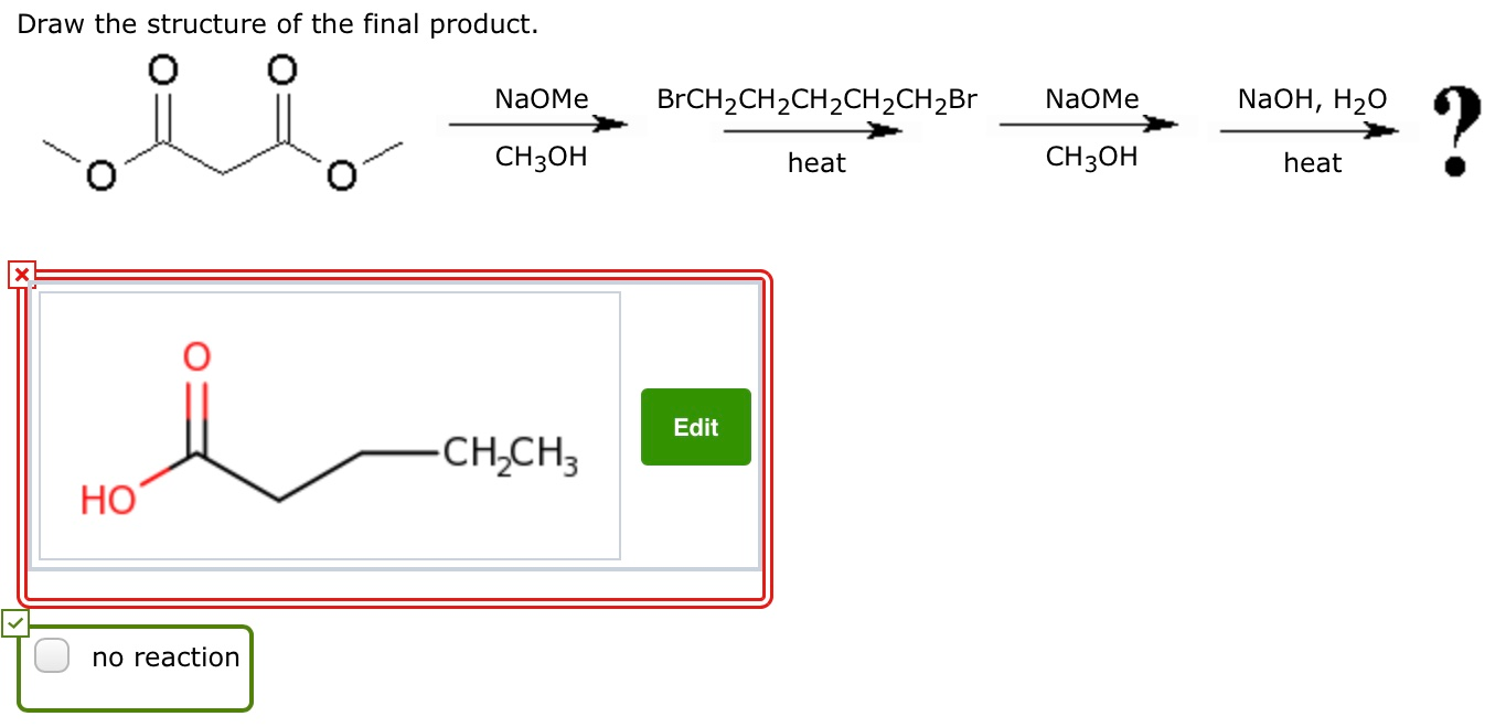 Solved Draw the structure of the final product. la NaoMe_ | Chegg.com