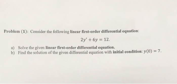 Solved Problem (1): Consider the following linear | Chegg.com