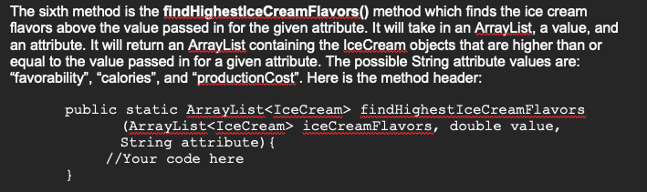 Solved Programming Project 7 - Ice Cream Analysis 2 Program | Chegg.com