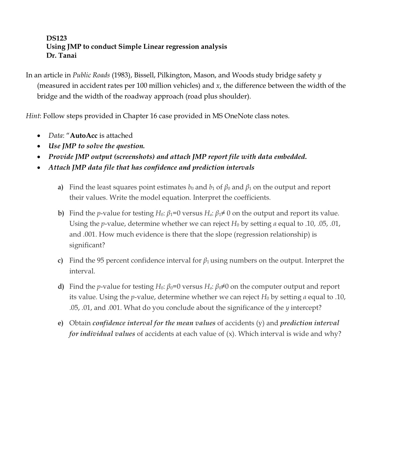 Solved DS123 Using JMP to conduct Simple Linear regression | Chegg.com
