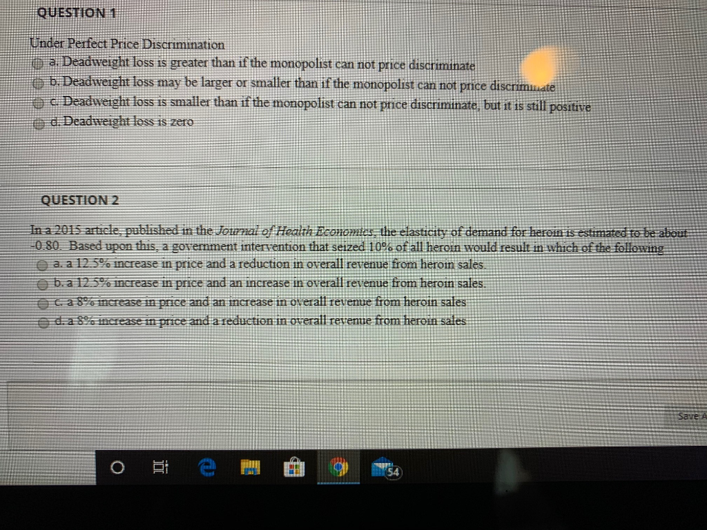 Solved QUESTION 1 Under Perfect Price Discrimination 5 a. | Chegg.com
