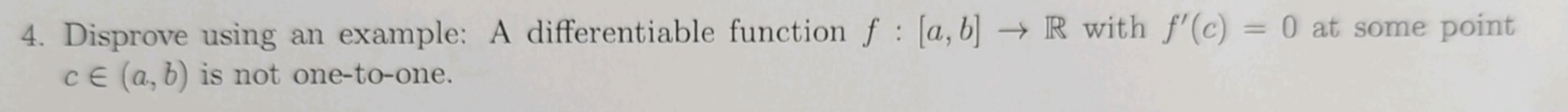 Solved Disprove using an example: A differentiable function | Chegg.com