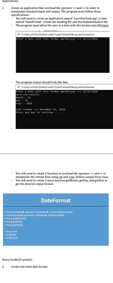Solved Instructions: 1. Create an application that overload | Chegg.com