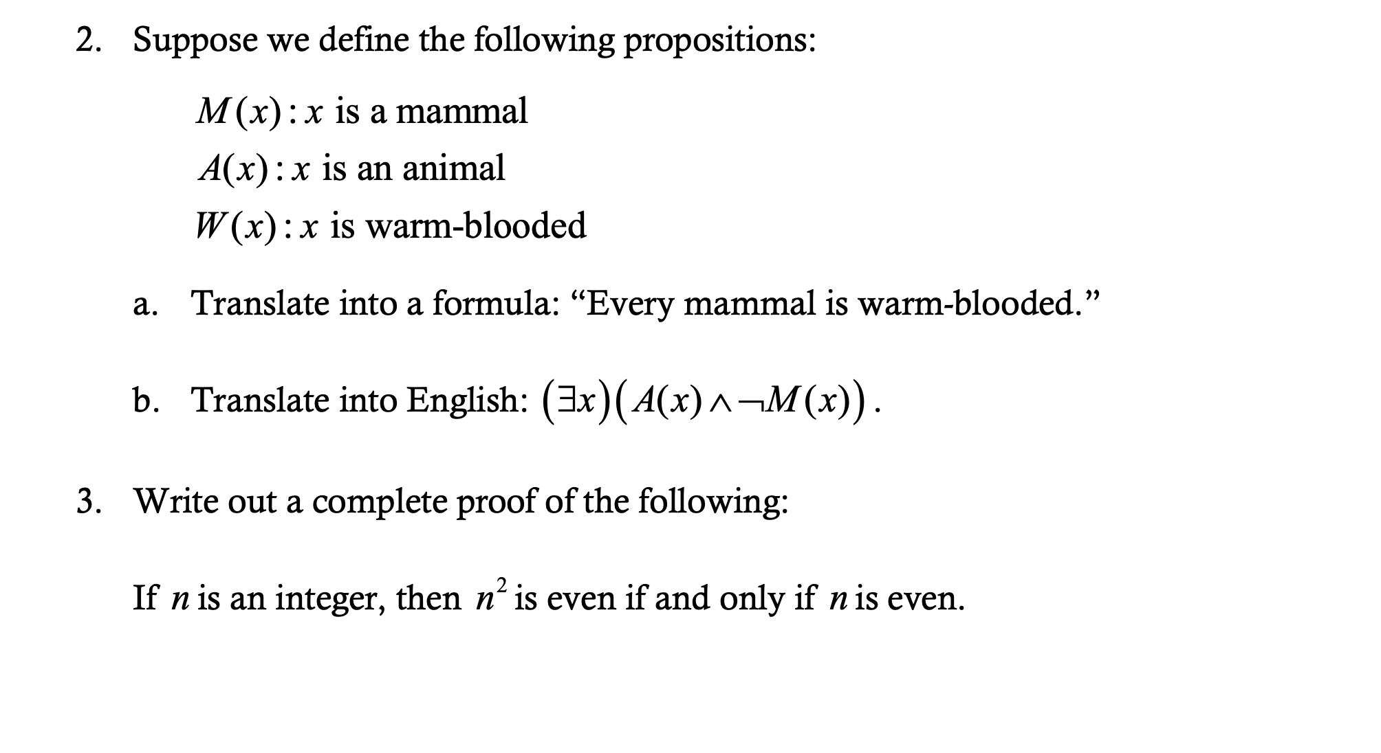 Solved 2. Suppose we define the following propositions: | Chegg.com