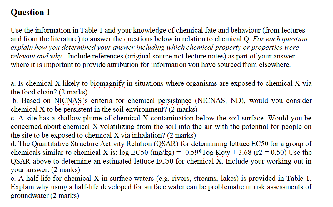 Solved Please answer question A and B. thank you. Chemical Q | Chegg.com