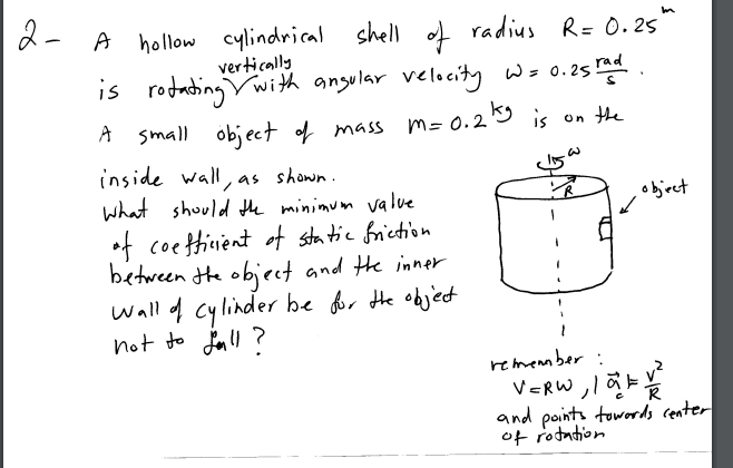 Solved rad 45 2- A hollow cylindrical shell hollow | Chegg.com
