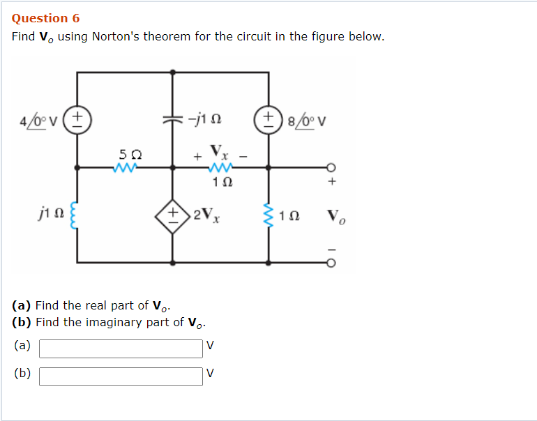 Solved Find Vo using Norton's theorem for the circuit in the | Chegg.com